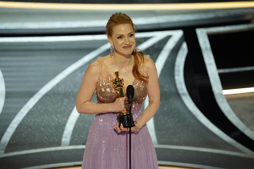 Jessica Chastain wins best actress Oscar for ‘Tammy Faye ...