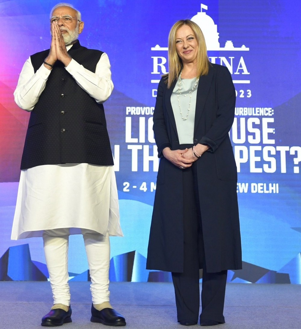 Italy PM Giorgia Meloni, PM Modi inaugurate Raisina Dialogue 2023 ...