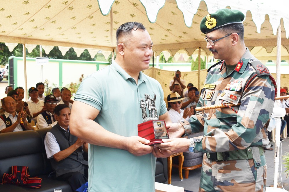 Assam Rifles felicitate Paralympic bronze medalist Hokato Sema ...